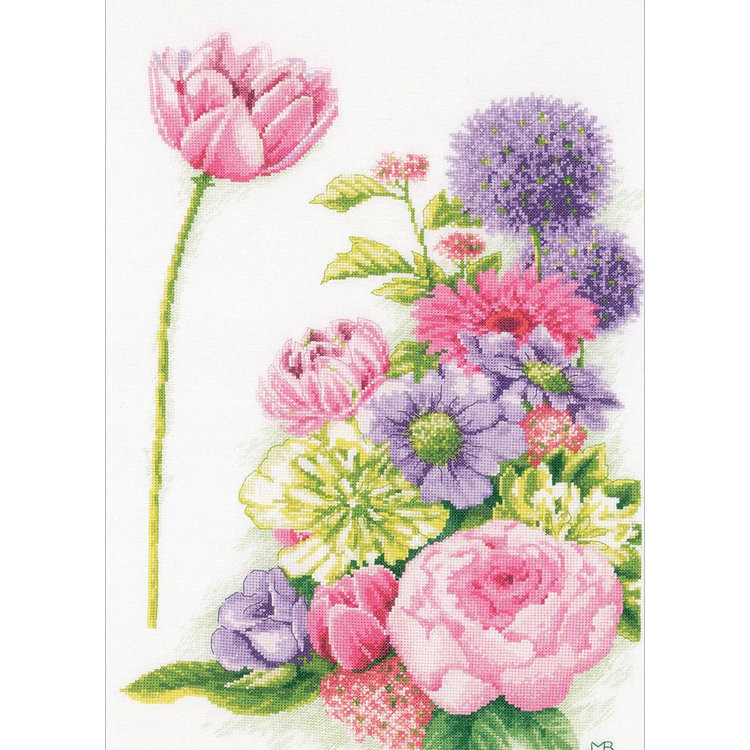 Haft Krzyżykowy - Zestaw Do Haftu - Cukierkowe Kwiaty - Inna marka | Sklep EMPIK.COM