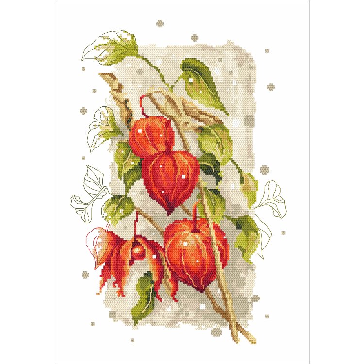 Haft Krzyżykowy - Zestaw Do Haftu - Jesienne Miechunki - CORICAMO ...