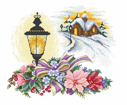 Haft krzyżykowy - Zestaw do haftu - Pejzaż zimowy - Inna marka | Sklep EMPIK.COM