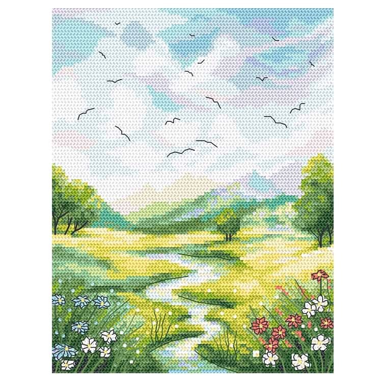 Haft krzyżykowy - Zestaw do haftu - Rzeka w dolinie - Inna marka | Sklep EMPIK.COM