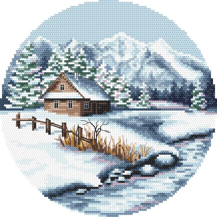 Haft krzyżykowy - Zestaw do haftu - Zimowy pejzaż - Inna marka | Sklep EMPIK.COM