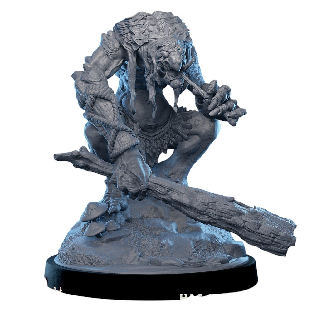 Hag Troll - Duży Łotr Maczuga Figurka 14k + BONUS do DND D&D druk 3D ...