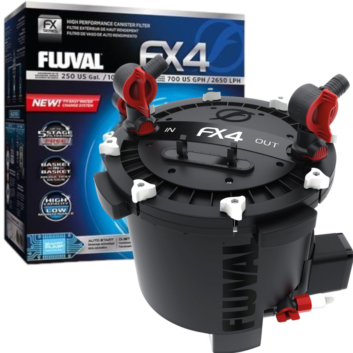 HAGEN FLUVAL FX-4 FX 4 FX4 Filtr Kubełkowy do 1000L 2650L/h - Fluval ...