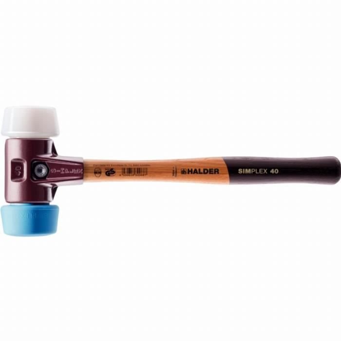 HALDER SIMPLEX TPE miękki/superplastyczny młotek z obudową z żeliwa ciągliwego i wysokiej ...