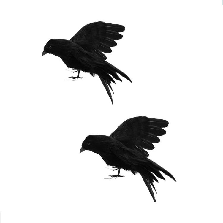 Halloween Decoration Realistic Crows Halloween Handmade Crow Prop ...
