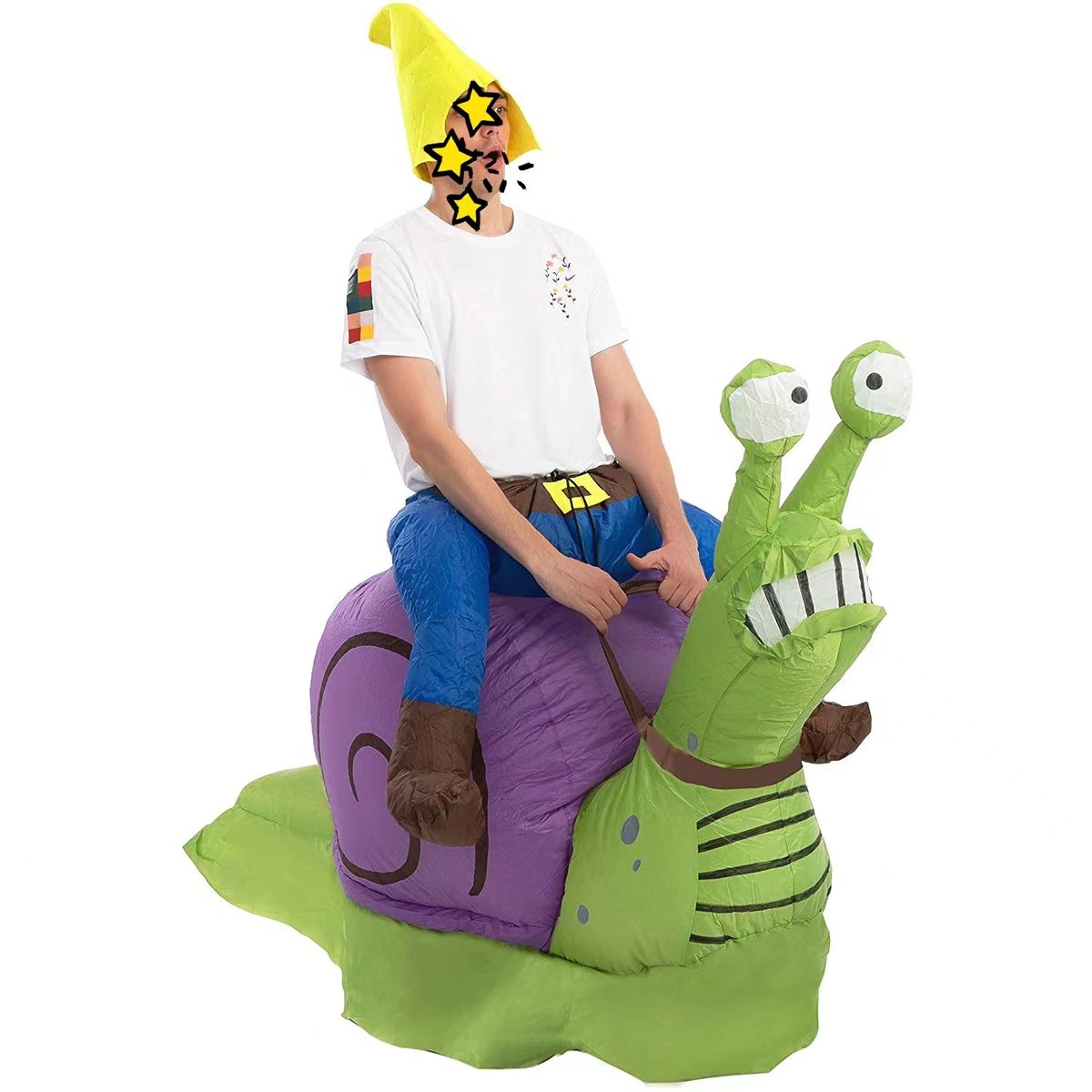 Halloween Horse Riding Inflatable Costume Funny Doll Funny Snail ...