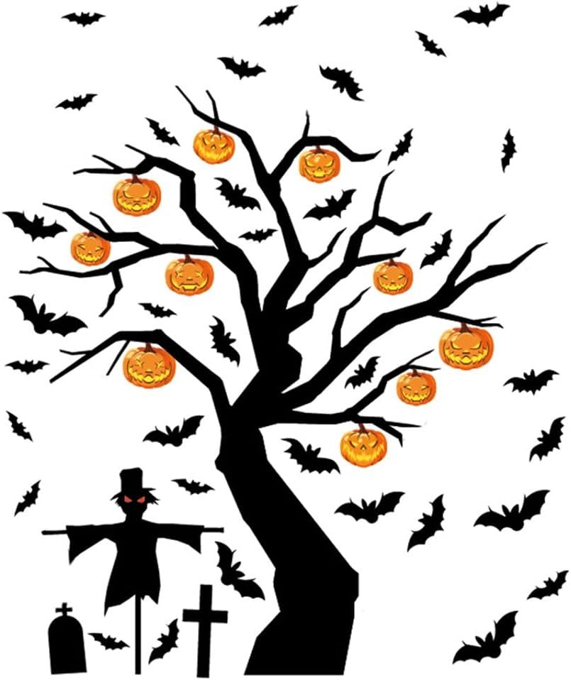 Halloween Window Decal Decal Large Halloween Glass Decoration, Black ...