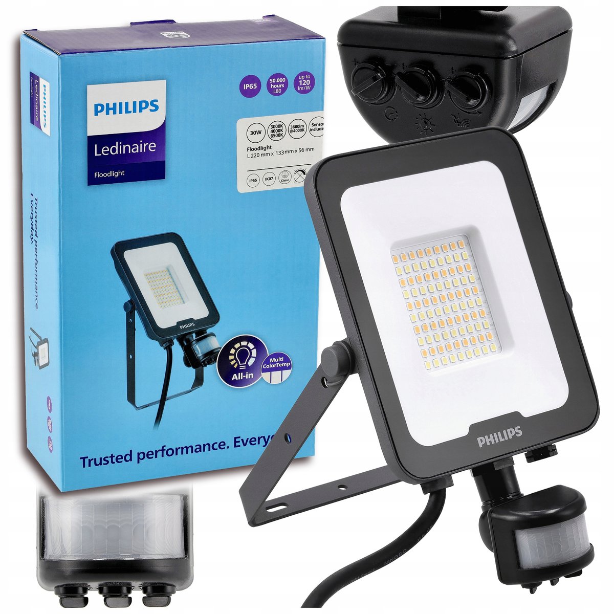 Halogen LED Philips Naświetlacz 30W 3600lm CCT Z Czujnikiem Ruchu Czujka - Philips | Sklep EMPIK.COM