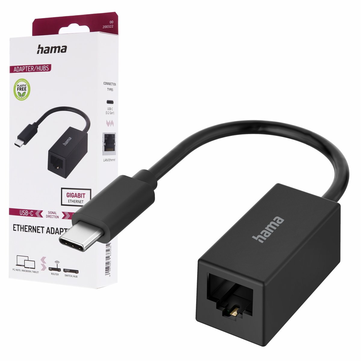 Hama ADAPTER USB-C 3.1 - Gigabit Ethernet RJ45 - Hama | Sklep EMPIK.COM