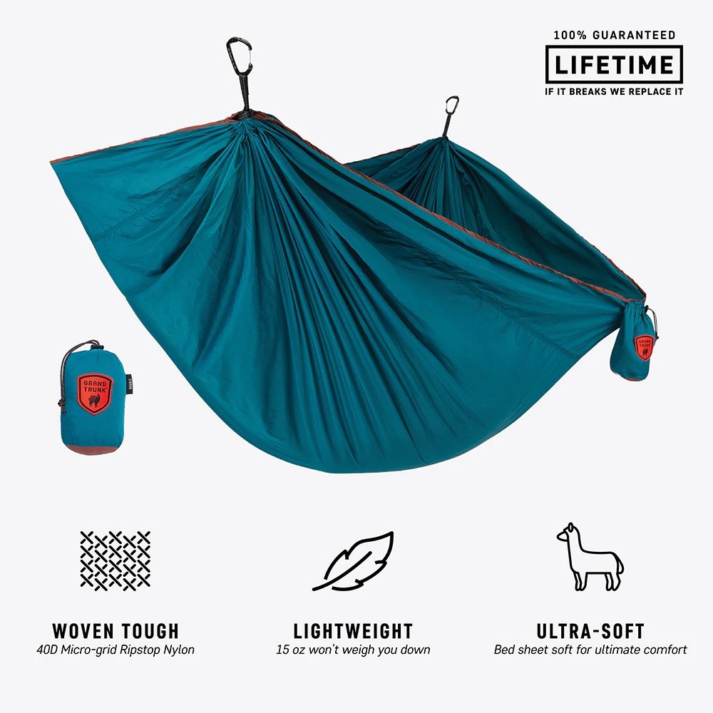 Hamak Grand Trunk Trunk Tech Double deep teal/maroon - Grand Trunk ...