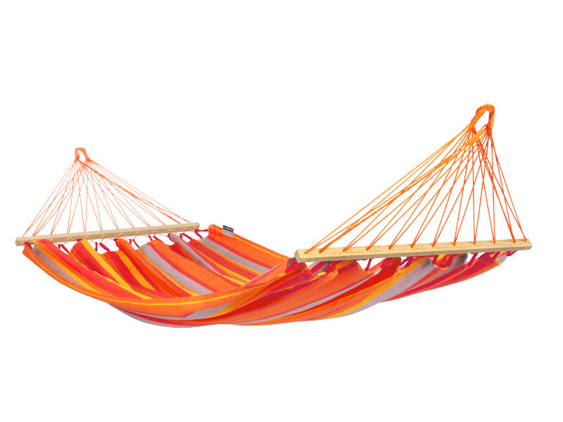 Hamak jednoosobowy z drążkiem Alisio, pomarańczowy ALR14 - La Siesta ...