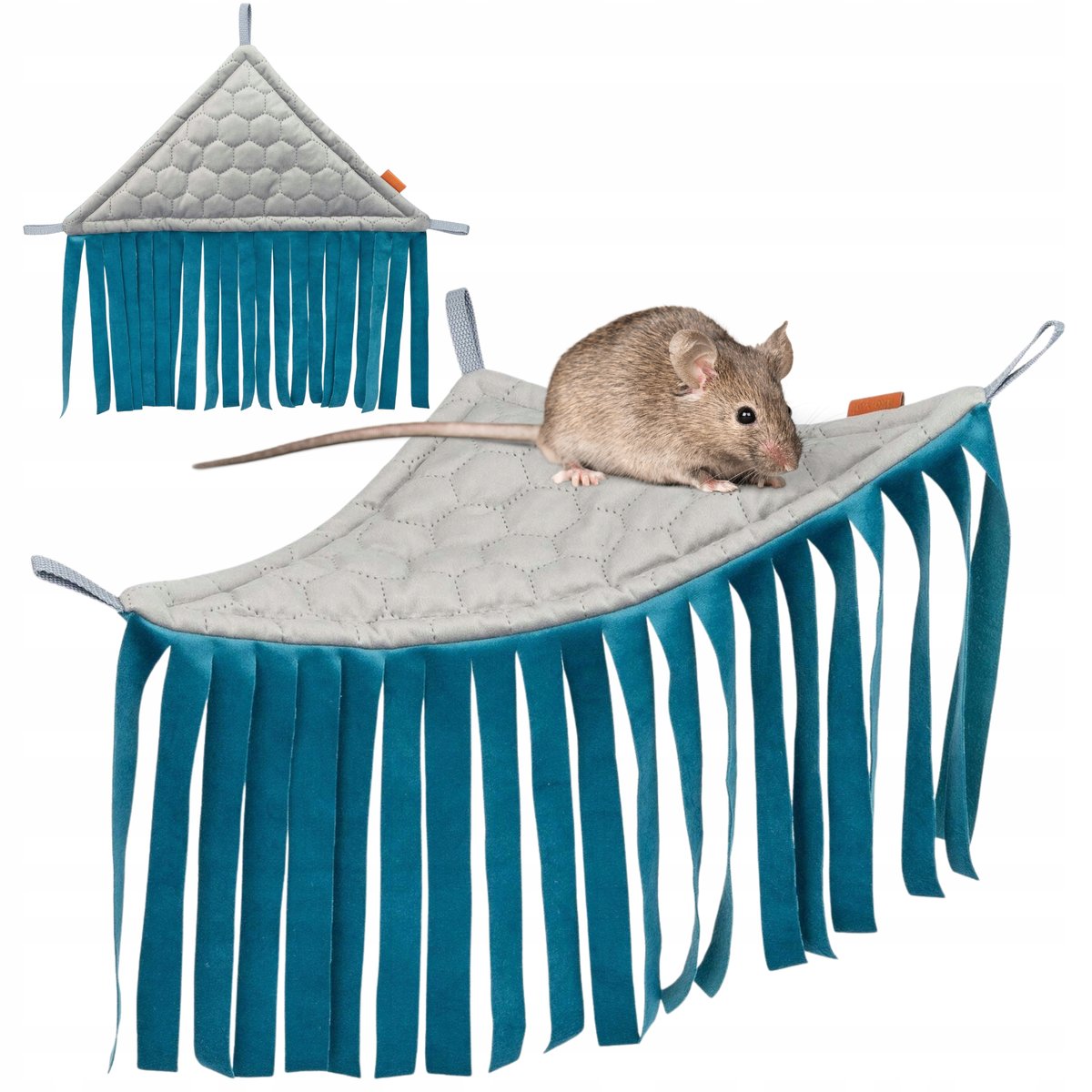 HAMAK NAROŻNY dla Gryzonia Gryzoni Świnki Szczura z FRĘDZLAMI ...