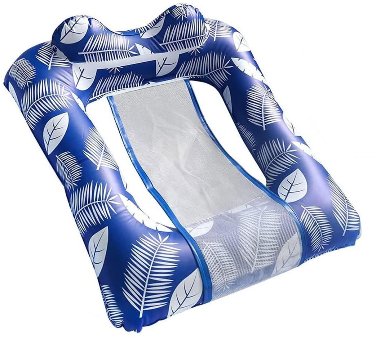 HAMAK WODNY MATERAC ŁÓŻKO DO PŁYWANIA NADMUCHIWANE NIEBIESKIE 110x80cm ...