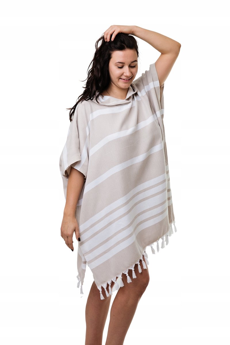 Hammam poncho do sauny, SPA na basen beż - Belibe Sport | Sklep EMPIK.COM