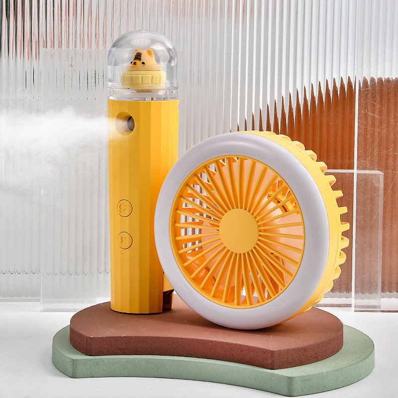 Handheld Fan with Fog, 3 Speed Handheld Portable Mini Fan, Two Lights ...