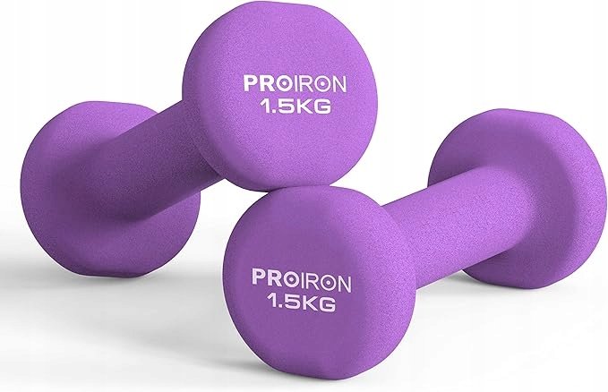 Hantle powlekane/gumowane stałe Proiron 2x 1,5 kg - PROIRON | Sport Sklep EMPIK.COM