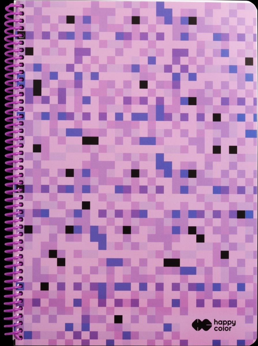 Happy Color, Kołonotatnik PIXI VIOLET, B5, 80g, 80 kartek w kratkę ...