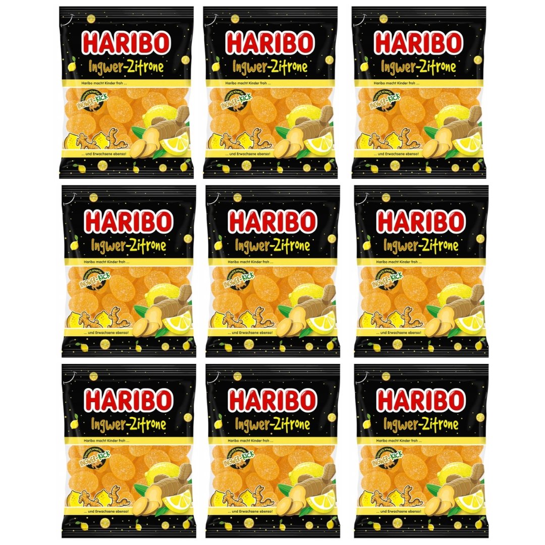 Haribo Ingwer Zitrone 9x160g - Niemieckie Żelki Cytrynowo-Imbirowe ...