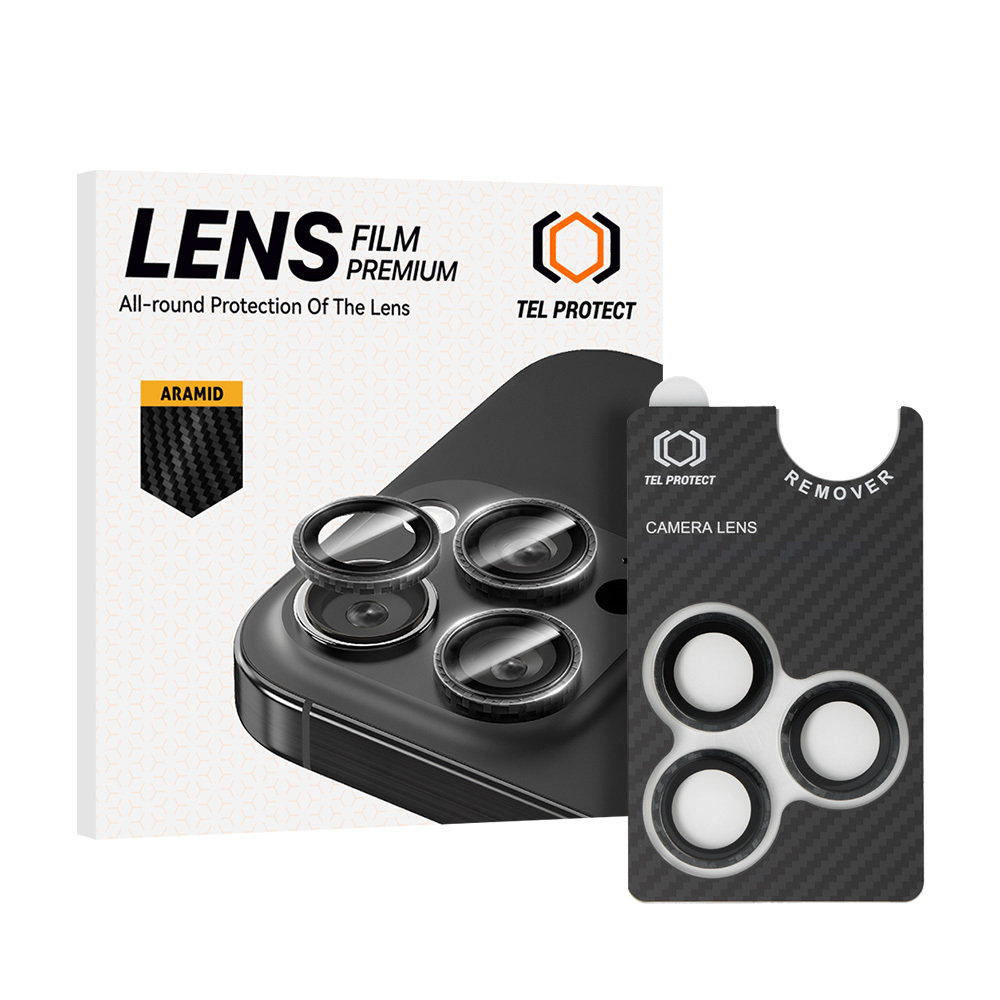 Hartowane szkło Tel Protect 3D Lens Aramid Series na aparat do Iphone ...