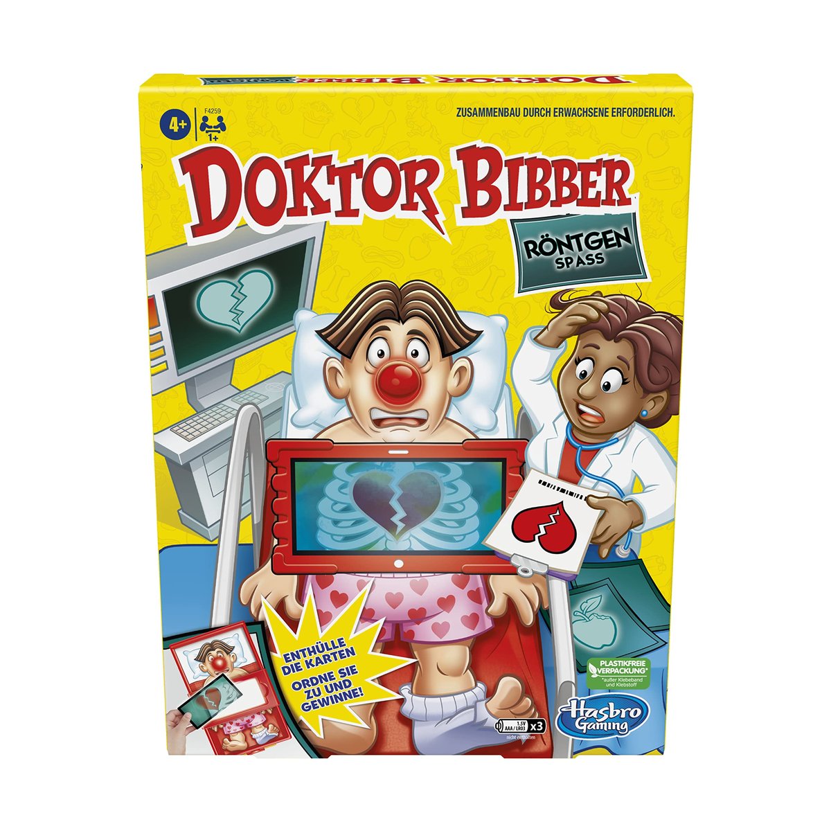 Hasbro Gaming Doktor Bibber Rentgen Fun gra planszowa dla dzieci od 4 ...