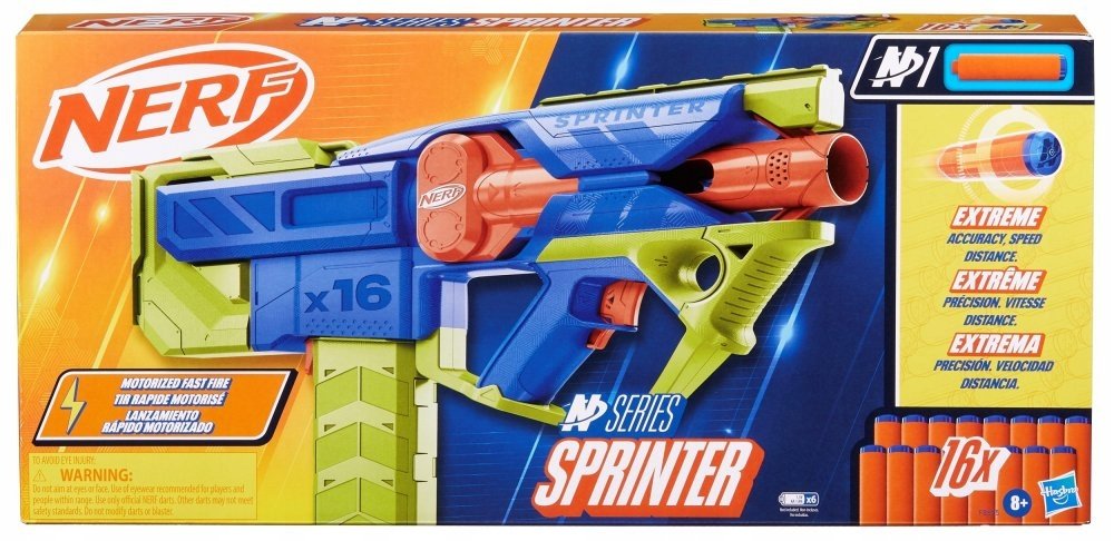 Hasbro Nerf N Series Wyrzutnia Sprinter Blaster + Strzałki F8625 - Nerf ...
