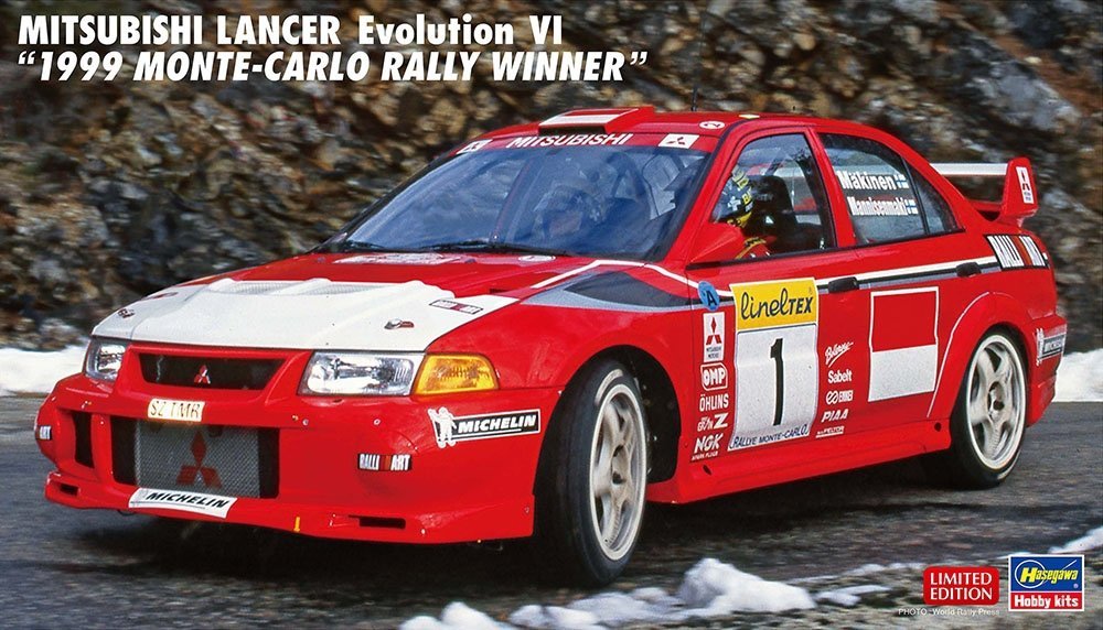 Hasegawa 20666 Mitsubishi Lancer Evolution VI 1999 Monte-Carlo Winner 1 ...