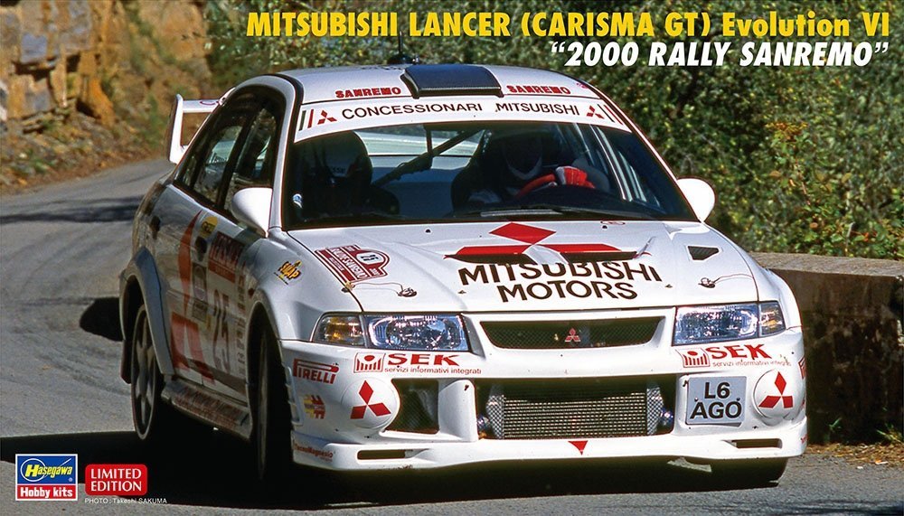 Hasegawa 20712 Mitsubishi Lancer (Carisma Gt) Evolution Vi &2000 Rally ...