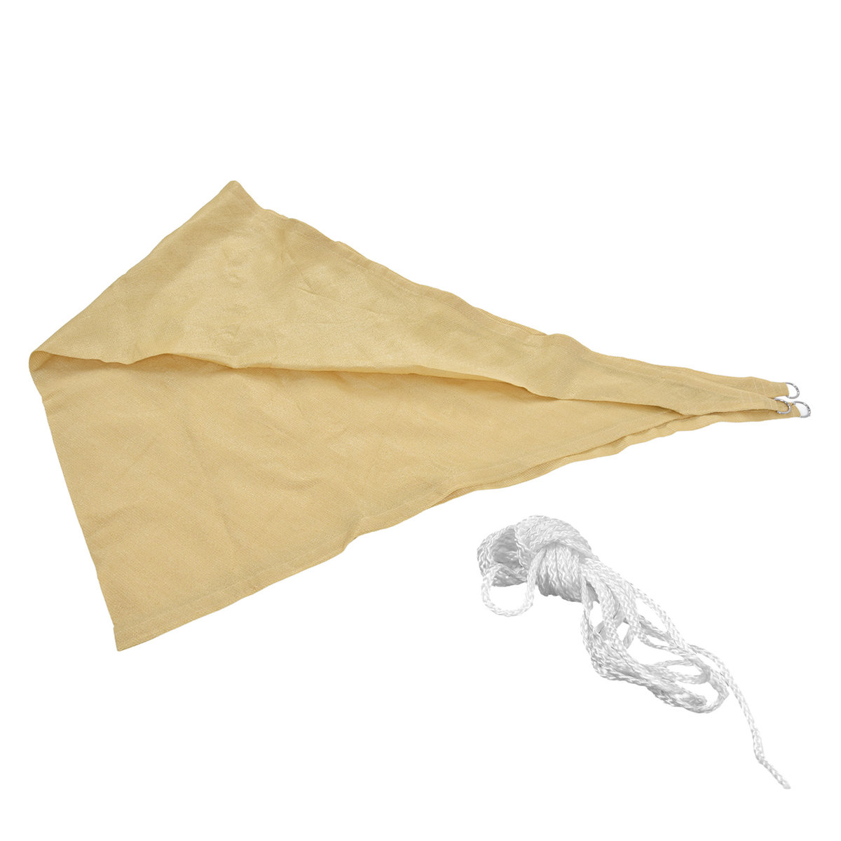 HDPE Triangle Sun Shade Canopy with UV Protection, 3x3x3 Meter Beige ...