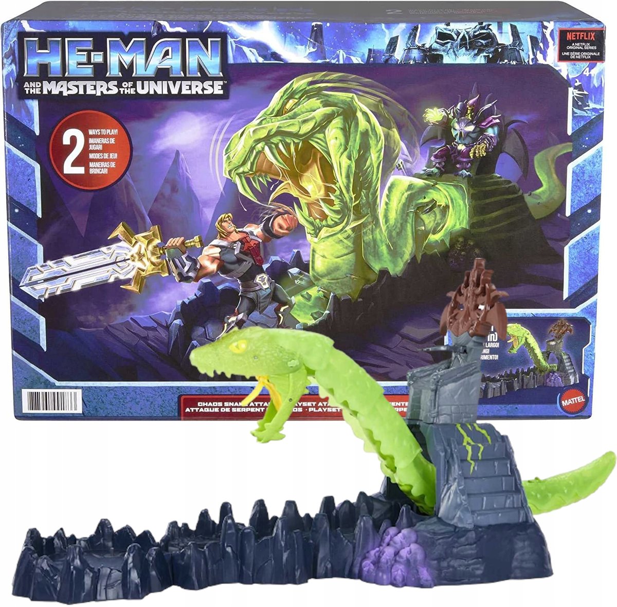 He-Man Zestaw Atakujący Wąż Chaos Snake Attack - Mattel | Sklep EMPIK.COM