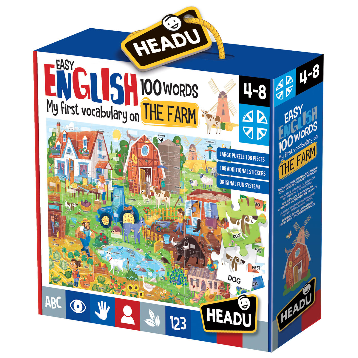 Headu, puzzle, Angielski Farma, 108 el. - Headu | Sklep EMPIK.COM