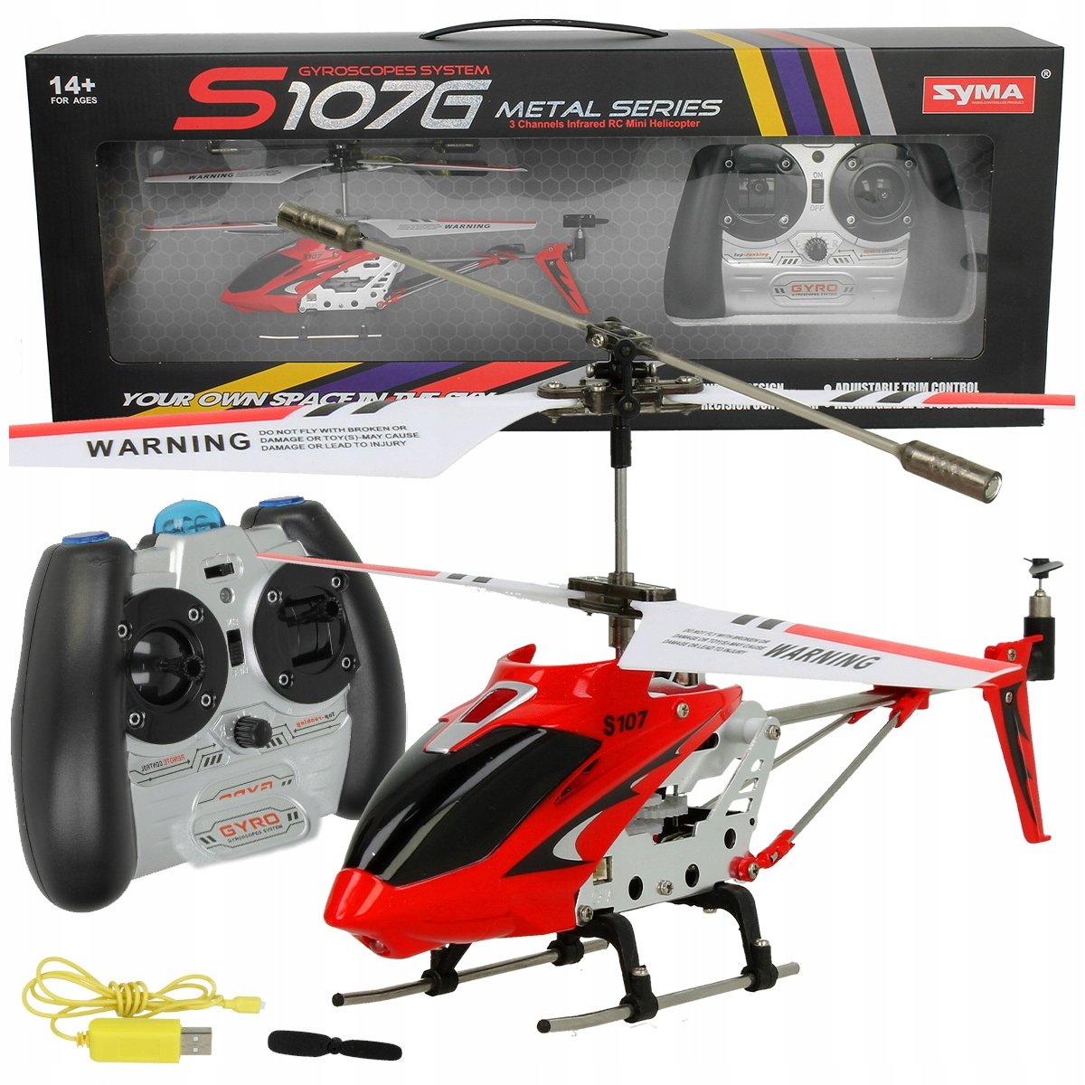 Helikopter RC Zabawka Zdalnie Sterowany Samolot Śmigłowiec Pilot LED ...