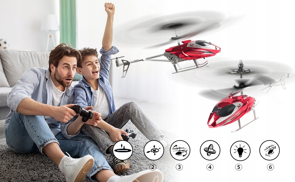 HELIKOPTER ZDALNIE STEROWANY SAMOLOT RC NA PILOT ŚMIGŁOWIEC LED PREZENT ...
