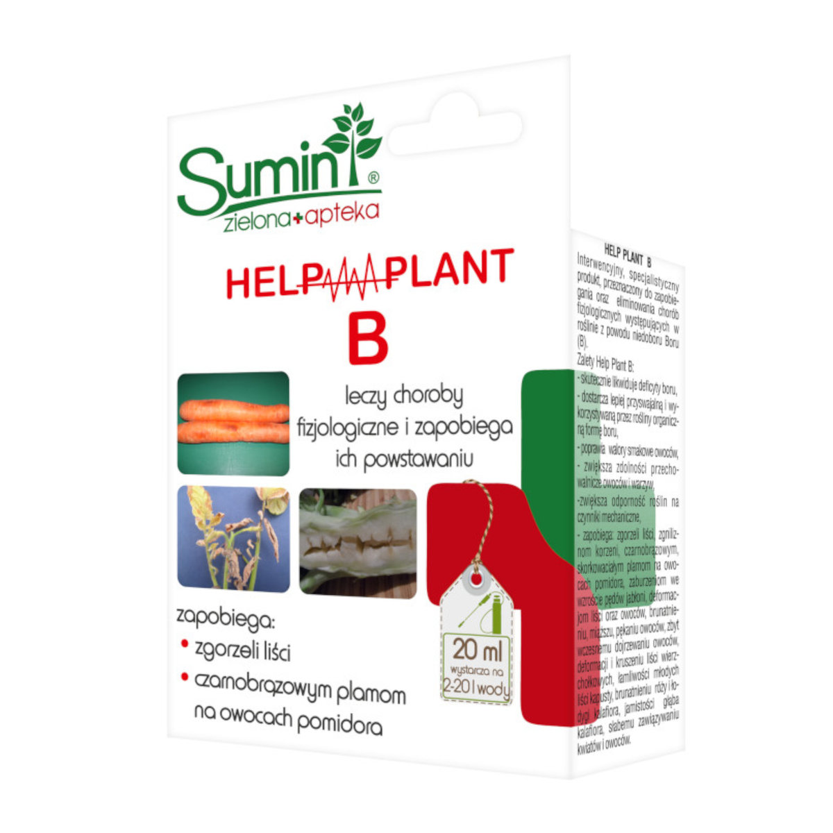 HELP PLANT B 20 ML SUMIN na chorby fizjologiczne niedobór Boru - SUMIN ...