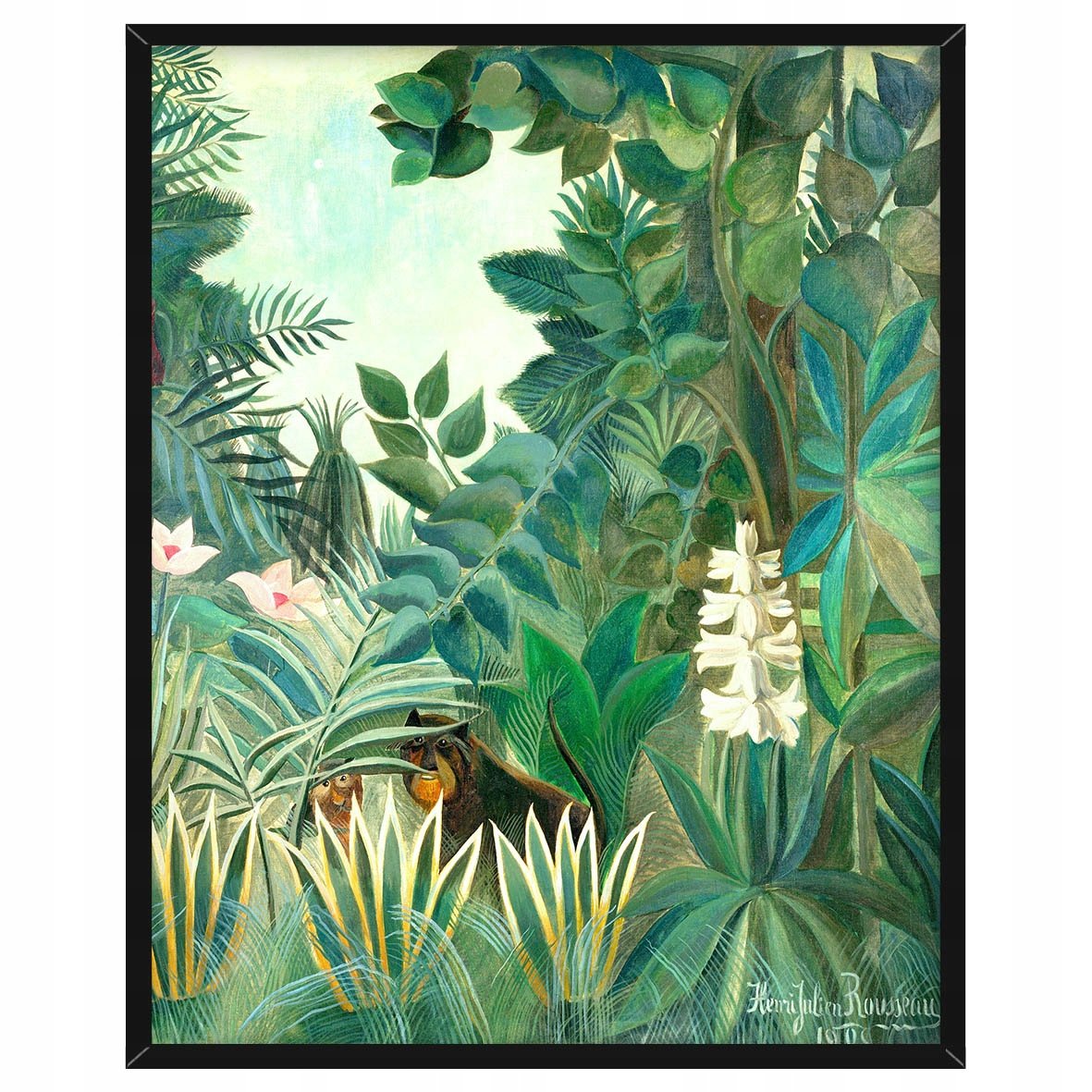 Henri Rousseau Dżungla równikowa OBRAZ 50x40 - ANTYKWARIAT "CZUŁA JEST ...