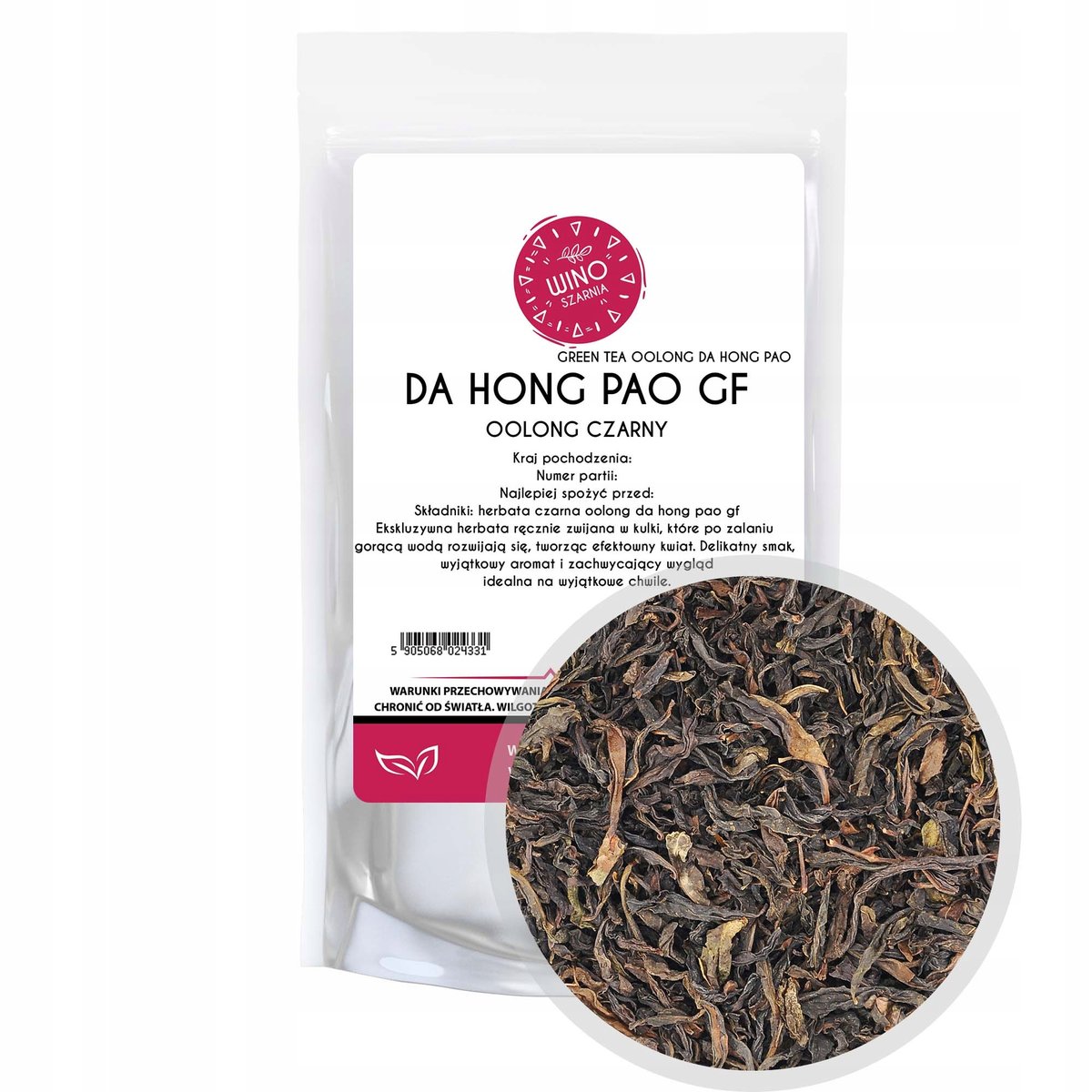 Herbata czarna liściast Oolong Da Hong Pao GF - 50g - Winoszarnia ...