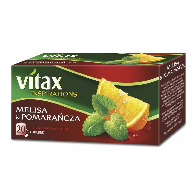 Herbata ekspresowa owocowo-ziołowa melisa pomarańcza Vitax 20 szt ...