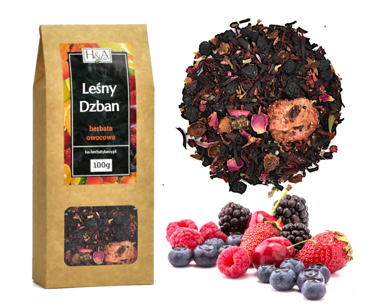 Herbata owocowa jeżyny czarny bez Leśny Dzban 100g - H&A | Sklep EMPIK.COM