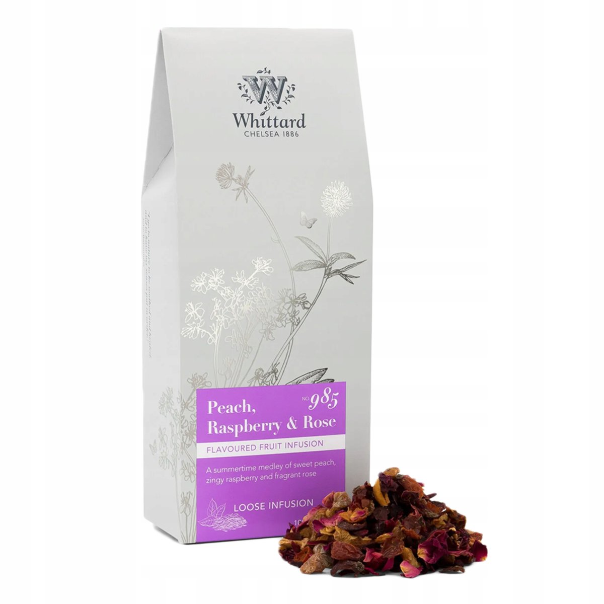 Herbata owocowa Whittard of Chelsea Peach, Raspberry & Rose, 100 g ...