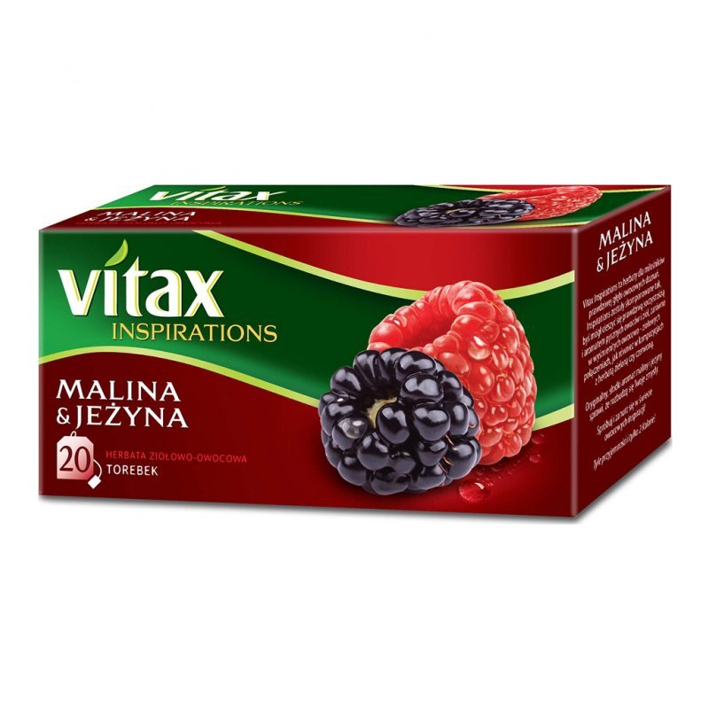 Herbata owocowo-ziołowa Vitax Inspirations malina jeżyna 20 torebek ...