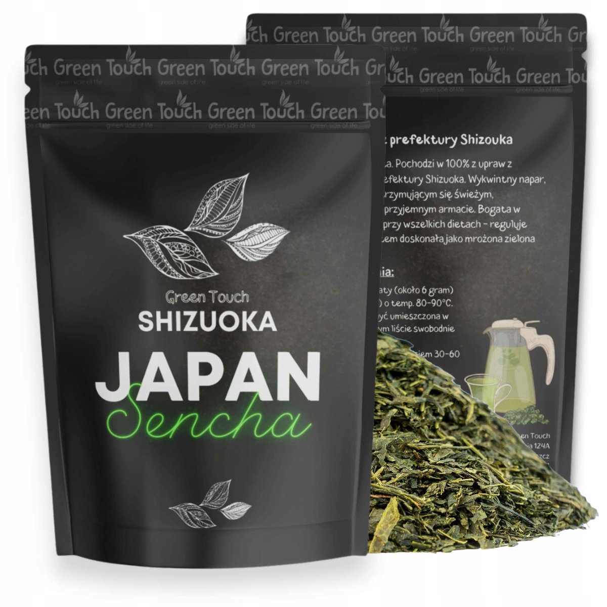 Herbata Zielona Japońska Sencha Shizuoka 100 G O Świeżym Roślinnym ...