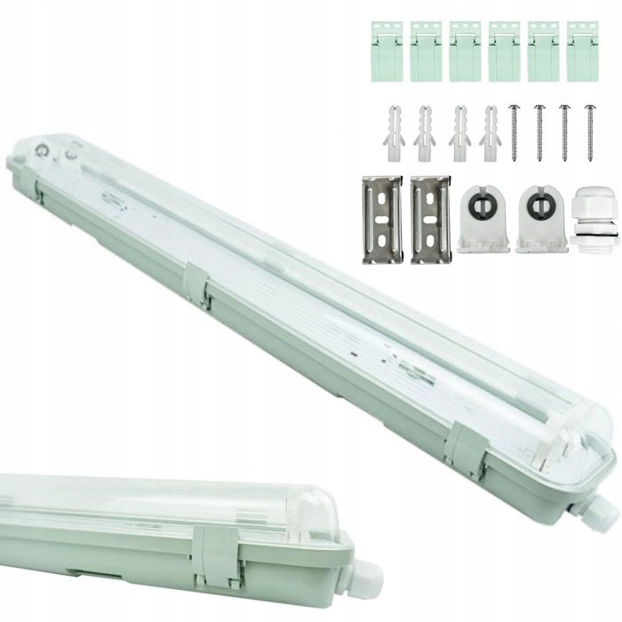 Hermetyczna Oprawa Oświetleniowa do tub LED T8 Natynkowa 2x 60cm do ...