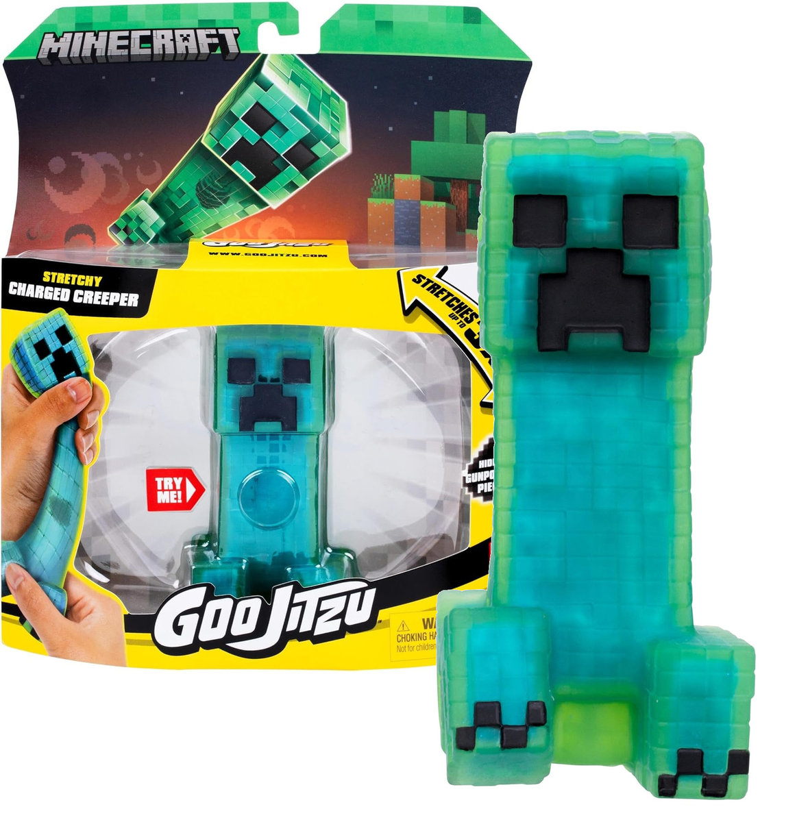 Heroes of Goo Jit Zu Minecraft Rozciągliwa figurka Creeper Stretchy ...