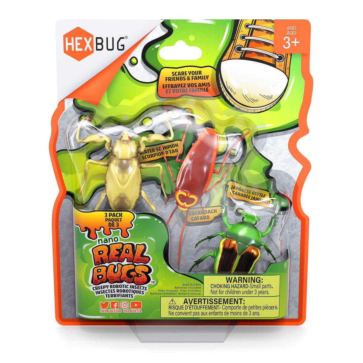 Hexbug 477-7801 501094 Nano Real Bugs 3-pak, śmieszne artykuły, imitacja owadów, radość z ...