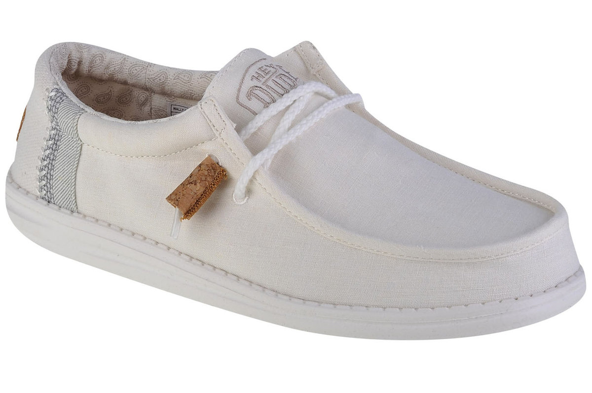 Hey Dude Wally Break Stitch 40015-100, Męskie, Buty Sneakers, Biały ...