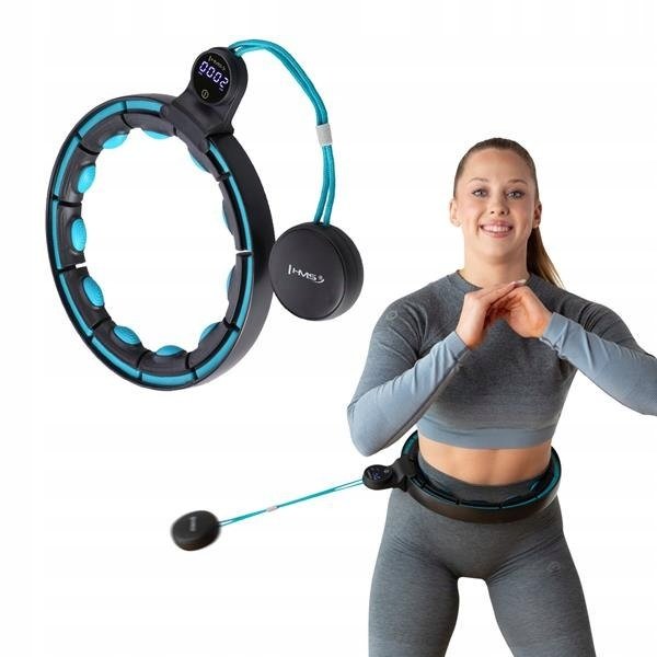 Hhm17 Hula Hop Black/Turquoise Z Magnesami I Obciążnikiem + Licznik Hms ...