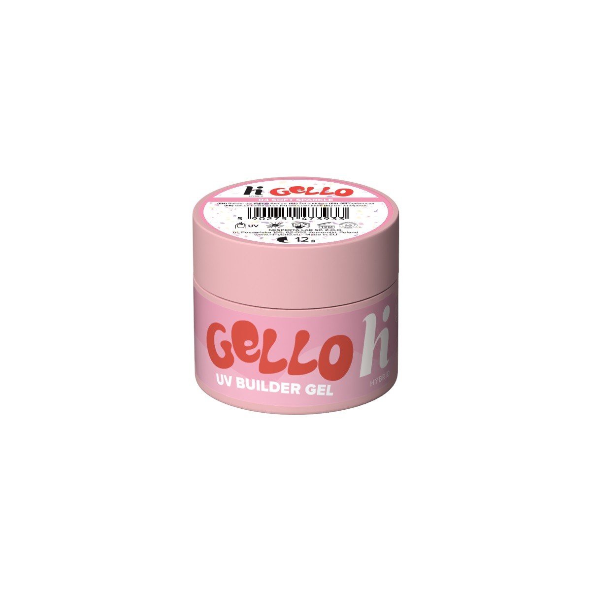 HI HYBRID Gello Żel budujący do paznokci 04 Soft Sparkle 12 g | Sklep ...
