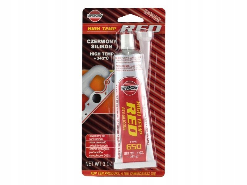 HIGH TEMP RED Silikon wysokotemperaturowy czerwony - Inna marka ...