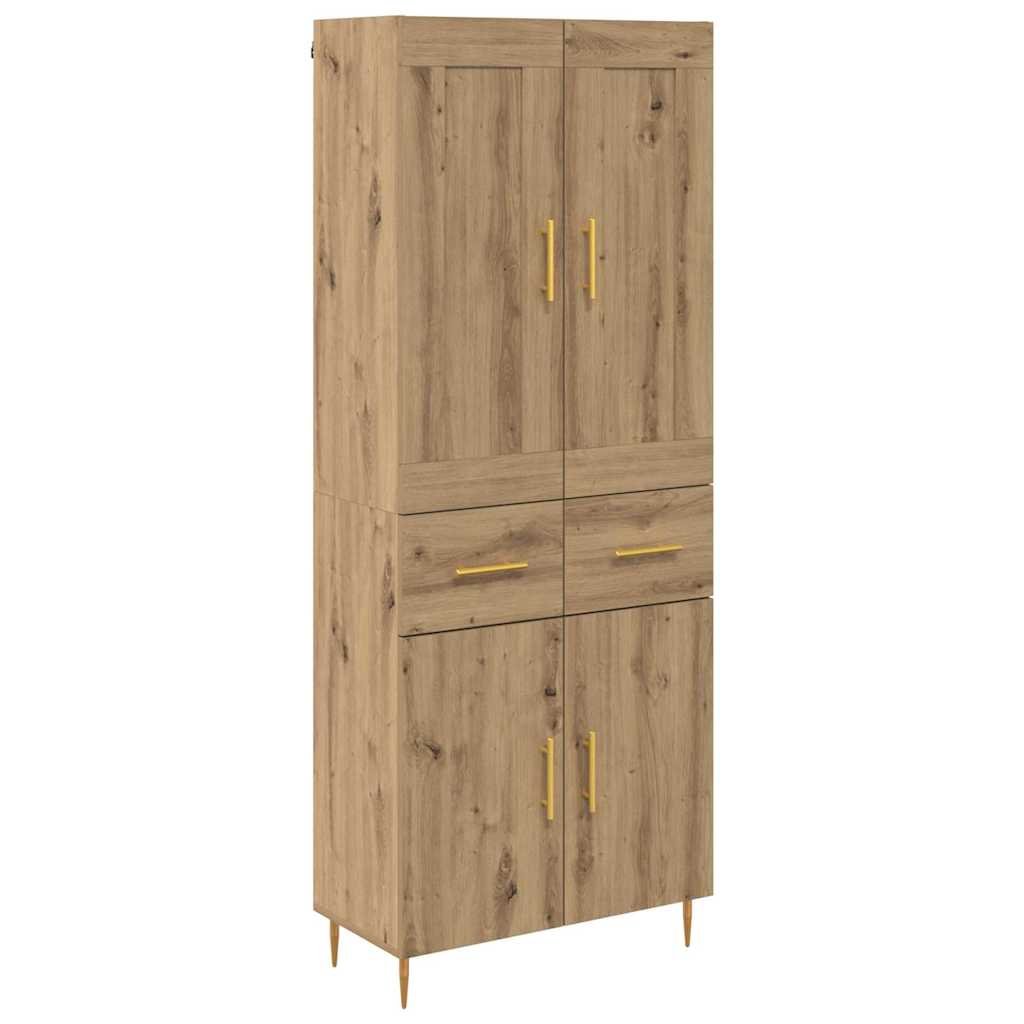 Highboard z szufladą Dąb rzemieślniczy 69,5 x 34 x 180 cm - vidaXL ...