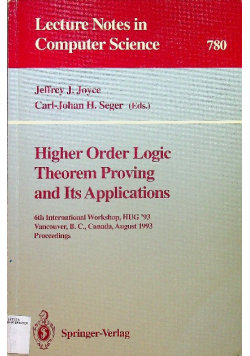 Higher Order Logic Theorem Proving and Its Applications - Springer Verlag | Książka w Empik