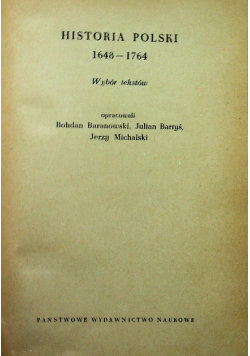 Historia Polski 1648 - 1764 - Wydawnictwo Naukowe PWN | Książka w Empik